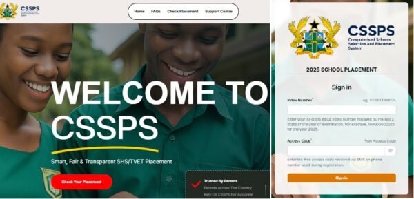 How to Check 2024 BECE School Placement On CSSPS Portal